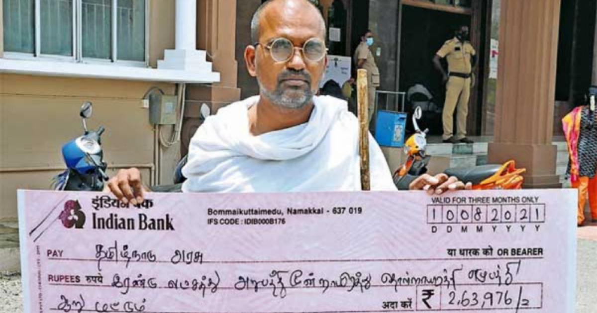 Fighting The Financial Crisis This TN Farmer Writes Cheque For Rs 2 6 Fighting The Financial Crisis This TN Farmer Writes Cheque For Rs 2 6